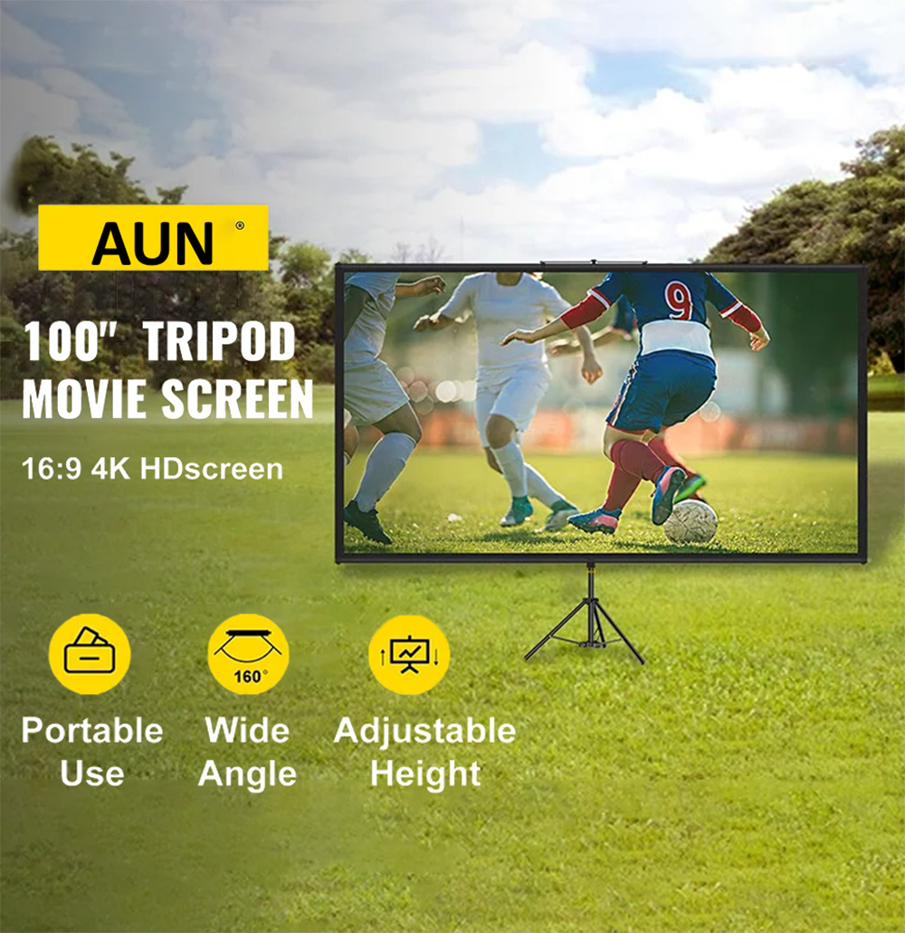 Glass Vivid HD projector screen with stand for outdoor white screen for ...