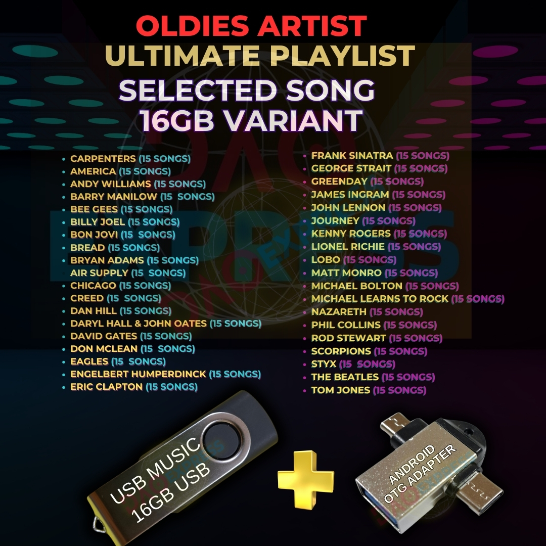 OLDIES MUSIC | USB FLASHDRIVE / MEMORY CARD WITH SONGS MUSIC + OTG ...
