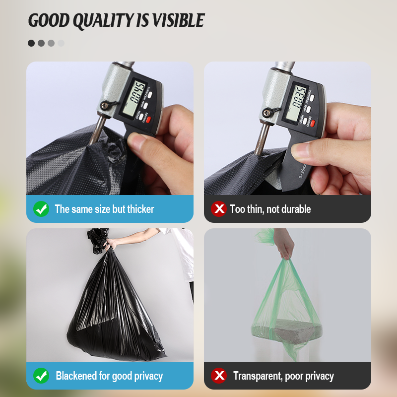 Black Trash Bag,Garbage Bag,cleaning bag,Thickened And Enlarged (Can be ...