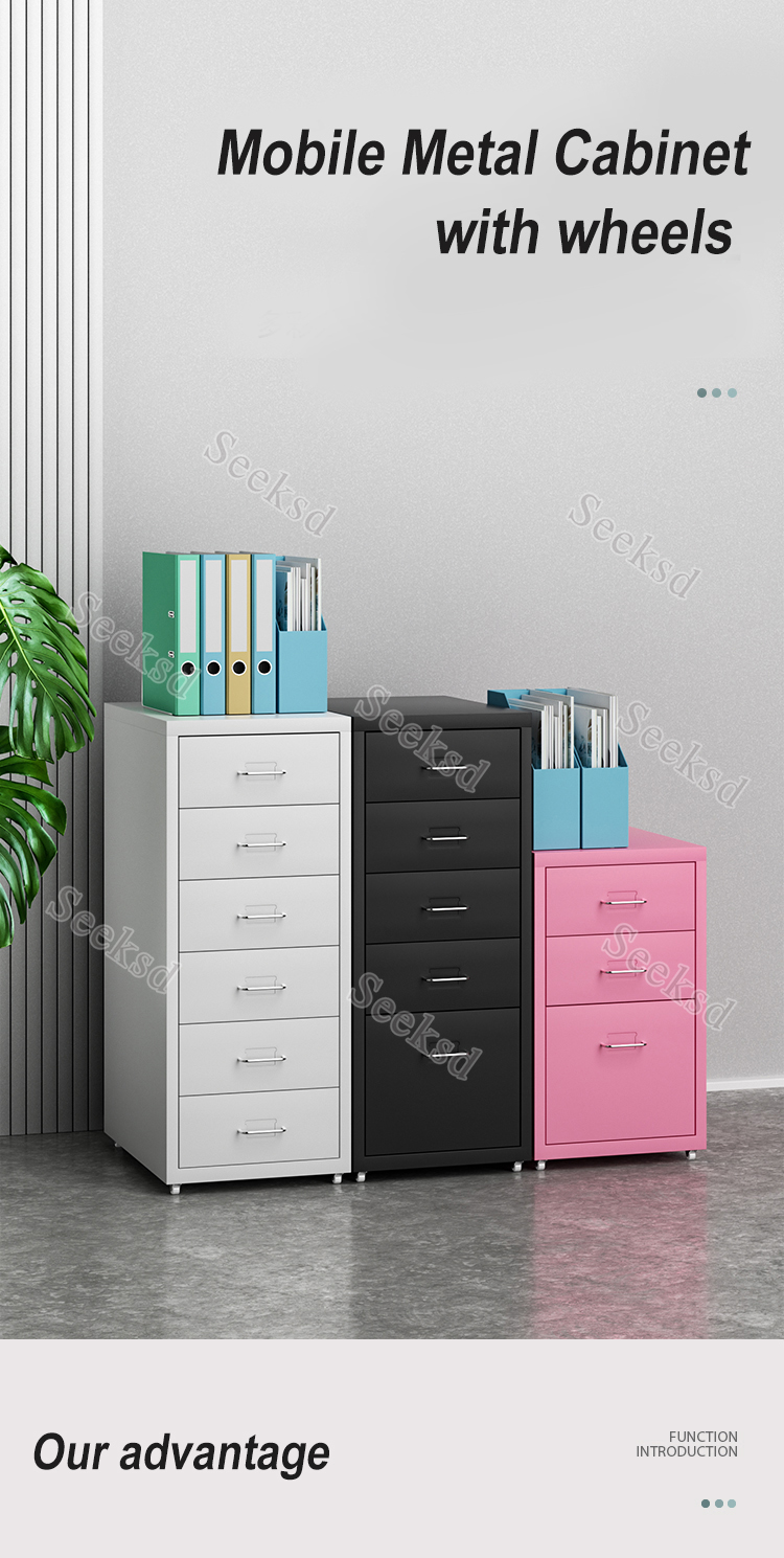 Metal Cabinet With Lock 3/5/6L Unit-Minimalist Office Drawer File Metal ...