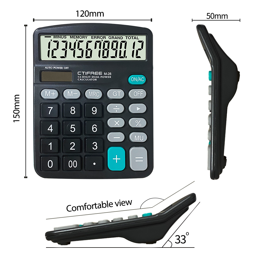 12 Digits Electronic Calculator Big Number LCD Display | Shopee Philippines