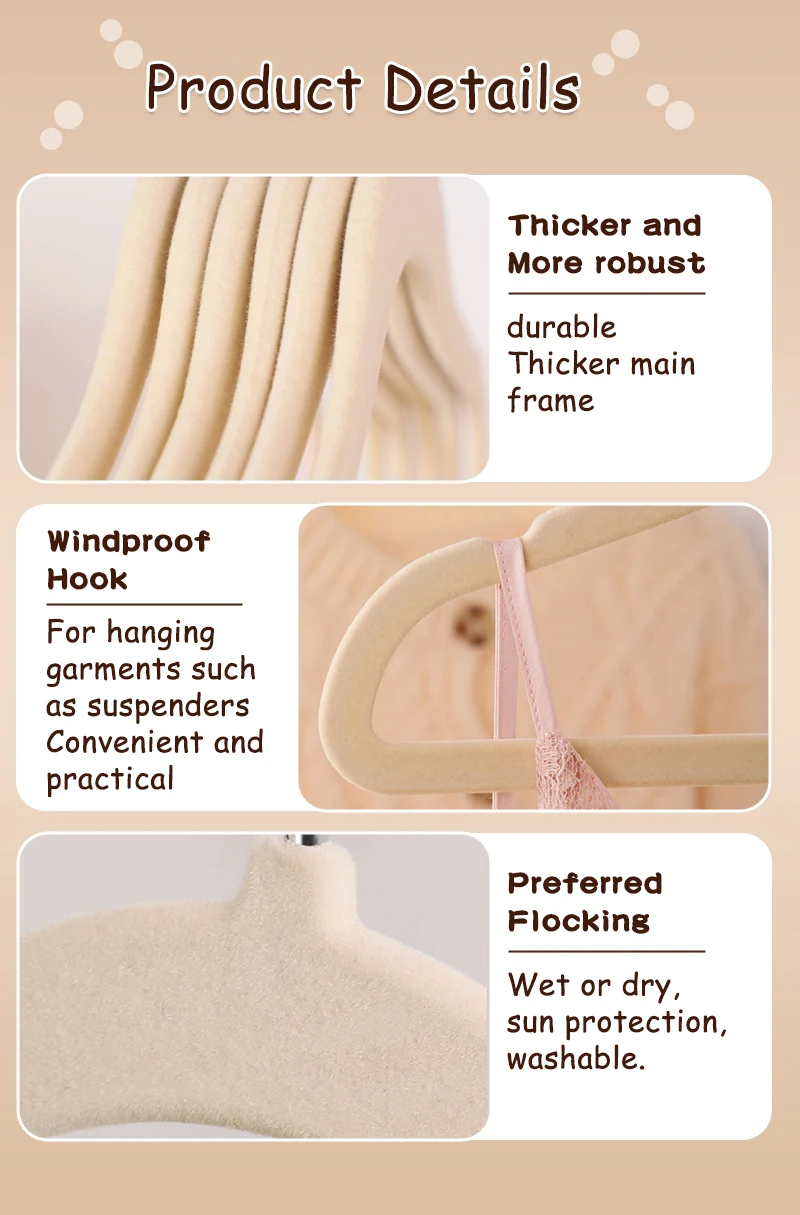 50pcs Elastic Velvet Hanger, Clothes Do Not Deform Drying Rack | Shopee ...