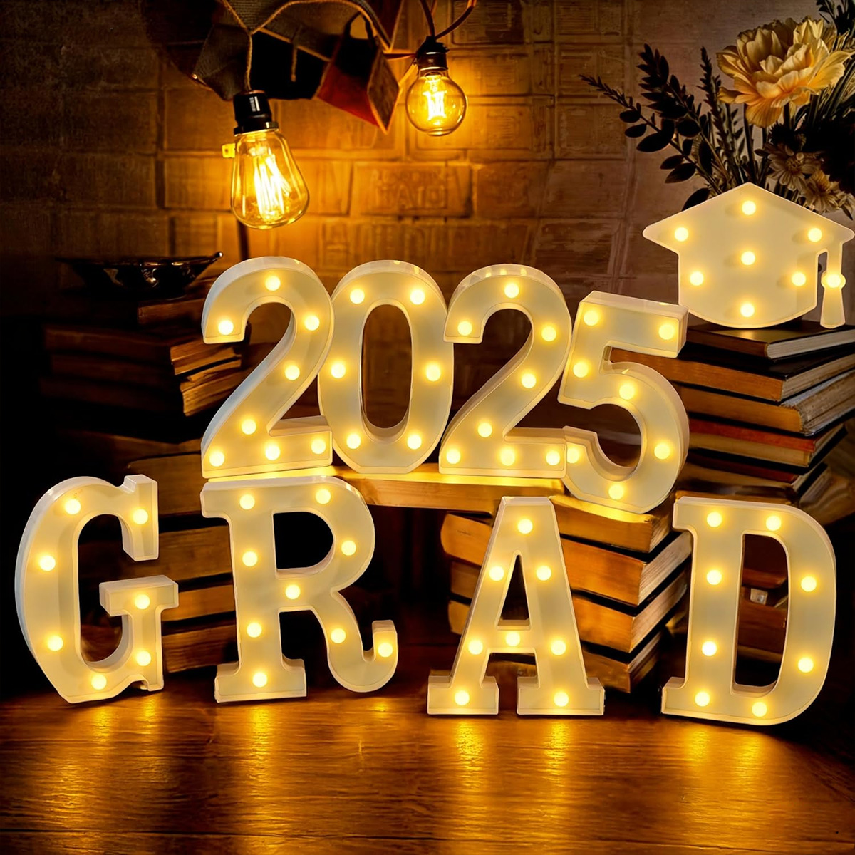 LED Letter Light Graduation Party Decorations Light Up Alphabet Light ...