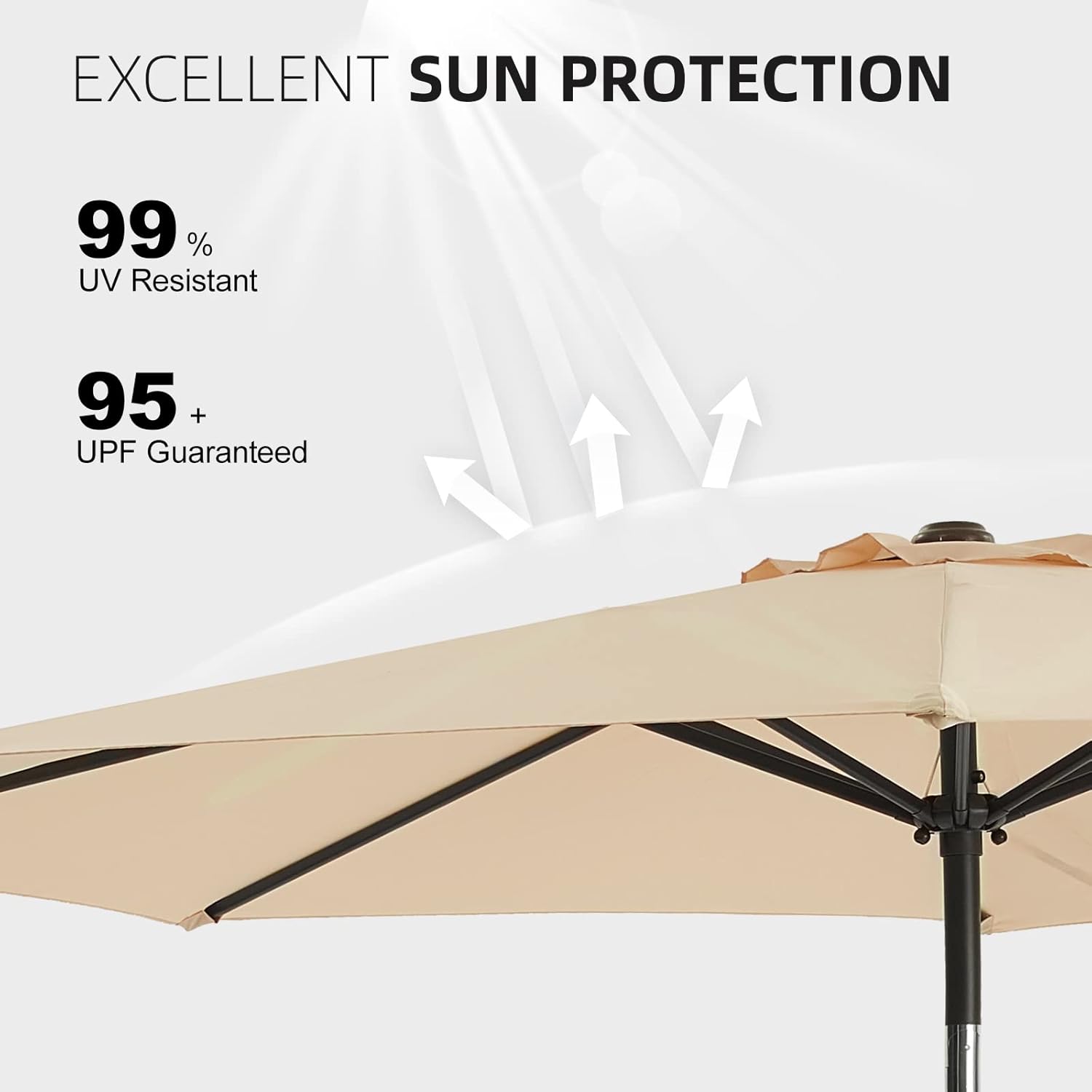 Wthb Outdoor Outdoor Sunshade Umbrella Large Sun Umbrella Courtyard ...