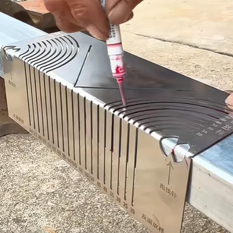 Metal Square Tube Folding Ruler For Square Tube Rounded Corners and ...