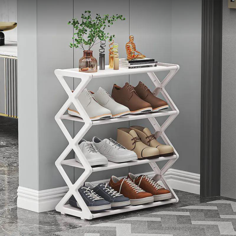 X-shaped shoe rack, simple shoe rack, simple shoe rack【Unlayered fabric ...