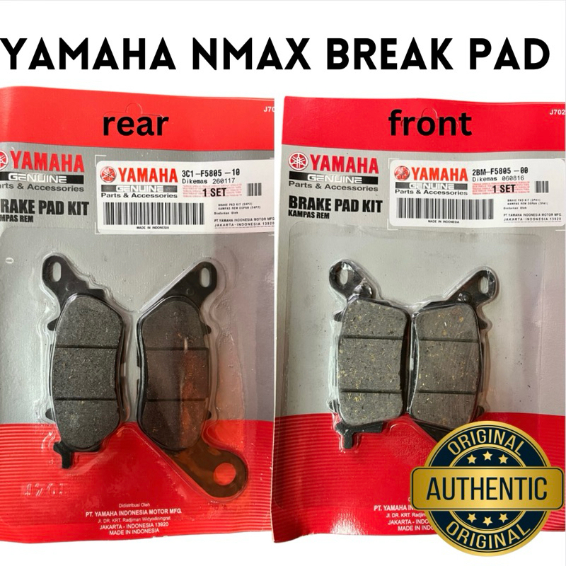 Yamaha NMAX BRAKE PAD FRONT& REAR and set ABS/NON-ABS FOR NMAX V1 V2 or ...