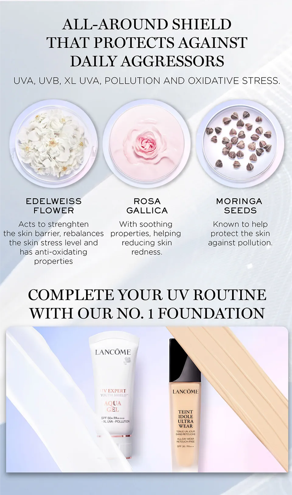 Lancôme UV Expert Aqua Gel SPF 50 PA +++ Lightweight & Breathable Sunscreen UVA&UVB + Primer ...