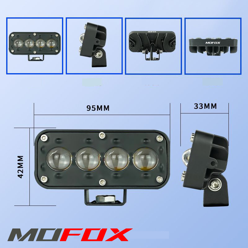 MOFOX V4 Laser Gun 40W MDL Motorcycle Mini Driving Light Hi/Lo 3color ...