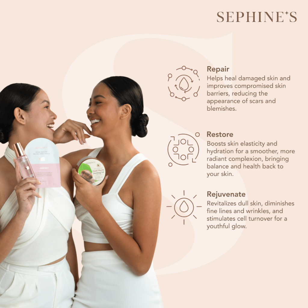 Sephines Snail Mucin Collection : Hydrating, Anti-Aging, Rejunevating | Shopee Philippines