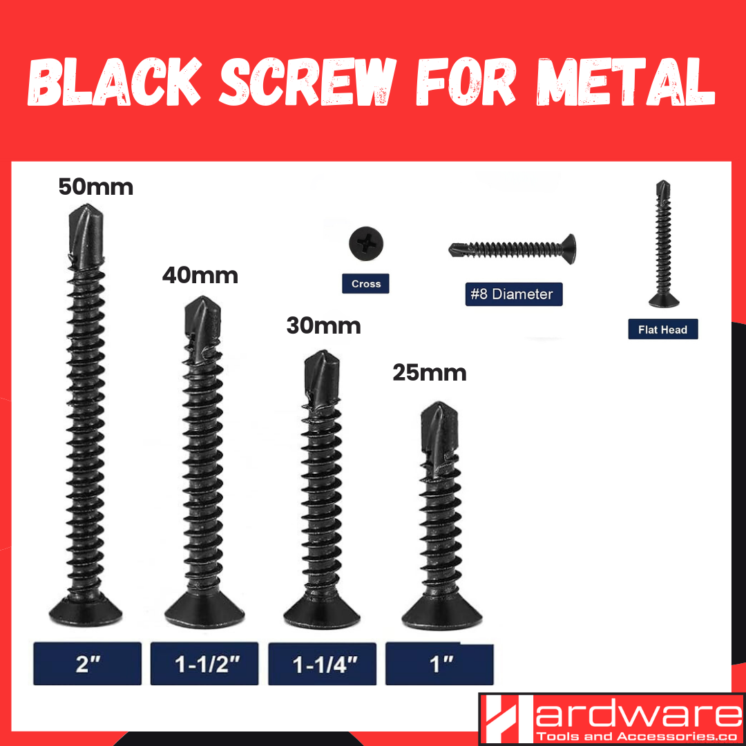 Black Screw 100pcs Gypsum Screw for Wood and for Metal Self-tapping ...
