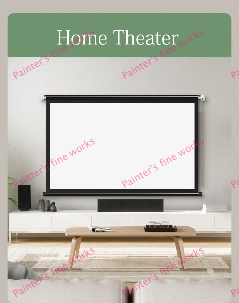 Roll-up screen projection screen home theater projector screen screen ...