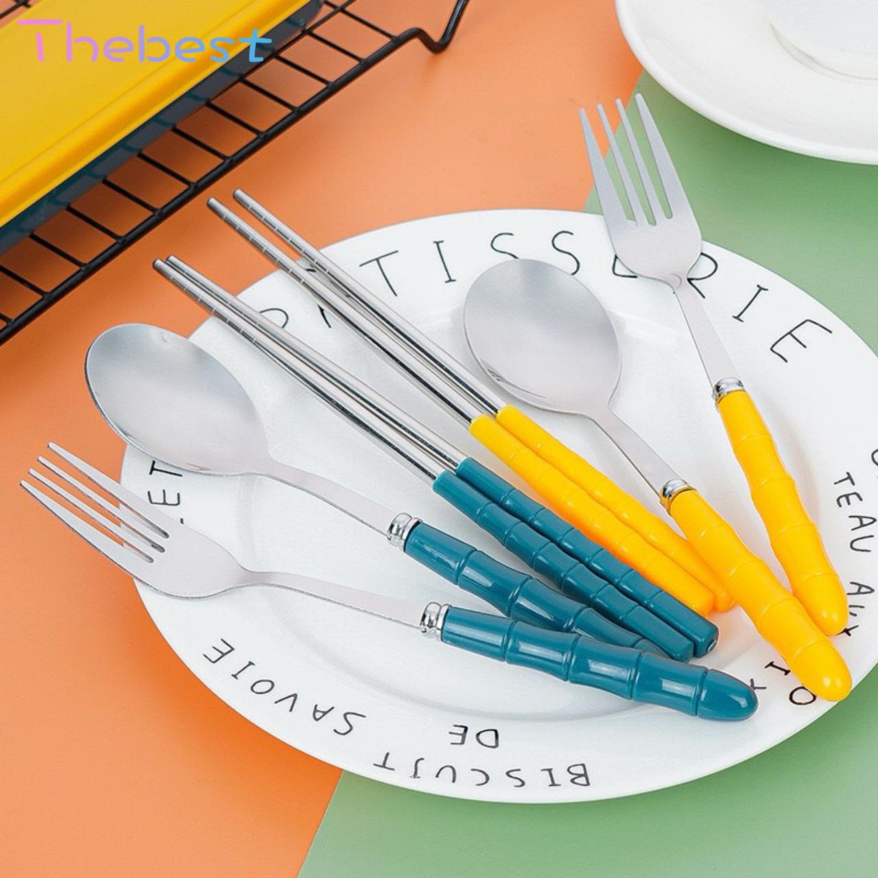 3-in-1 Stainless Steel Cutlery Set Spoon Fork Chopsticks Set With Box ...