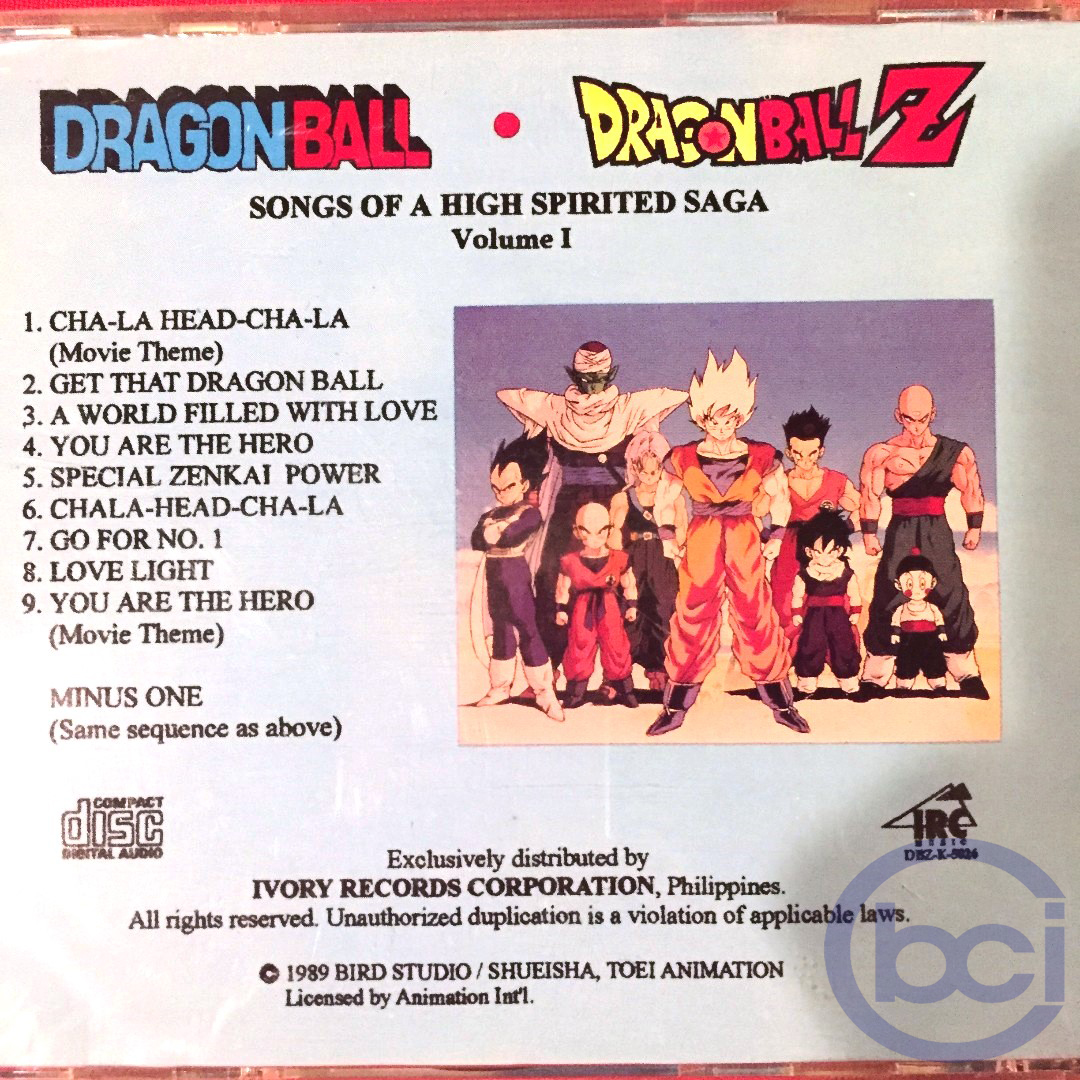 DBZ Song of a High Spirited Saga Volume 1 (Rare Music Album) | Shopee ...