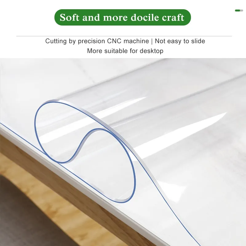 PVC Transparent Tablecloth Table Mat Protective Film Odorless ...
