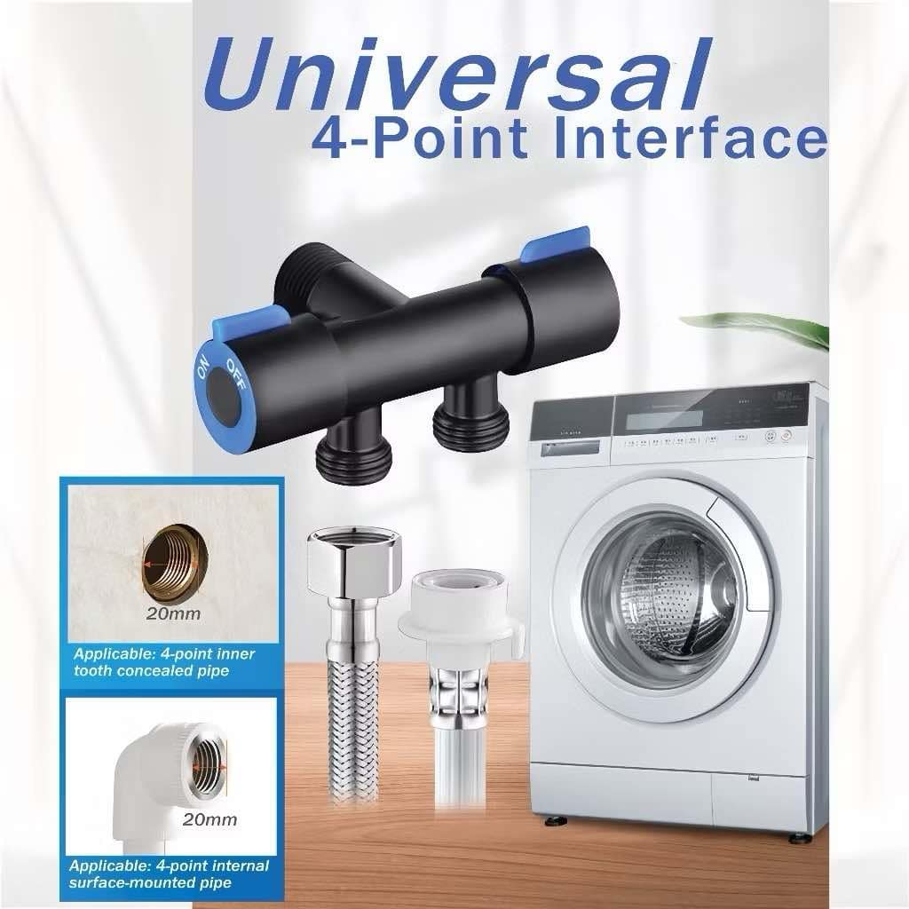 Two Way Angle Valve Bathroom Stainless 1 Inlet 2 Outlet Two Way Water ...