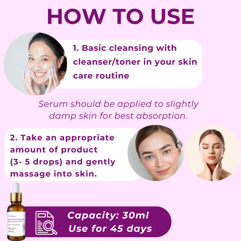 VENATURE Bakuchiol Retinol Rejuvenation Serum Anti-Wrinkle Whitening ...