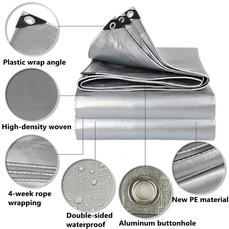 Lona Trapal Makapal Thickened Double Silver Tarpaulin Plant Outdoor ...