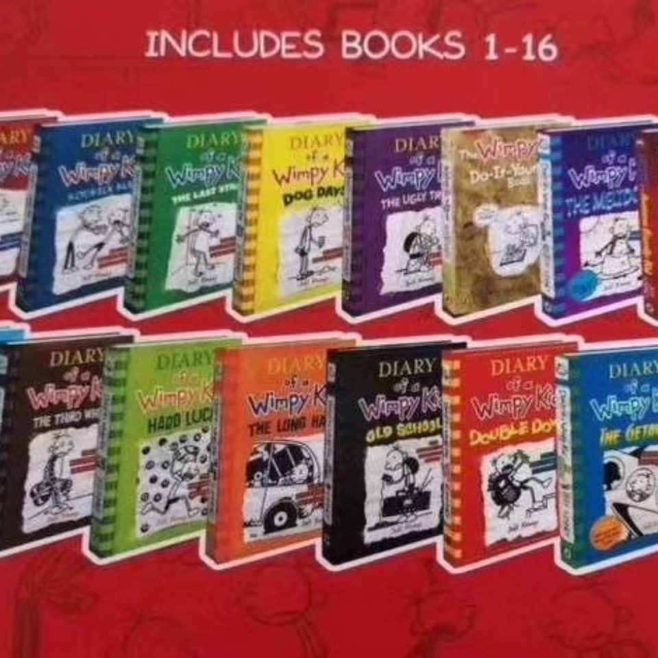 16 Books Boxed Set Comic Diary Of A Wimpy Kid Collection Book English ...