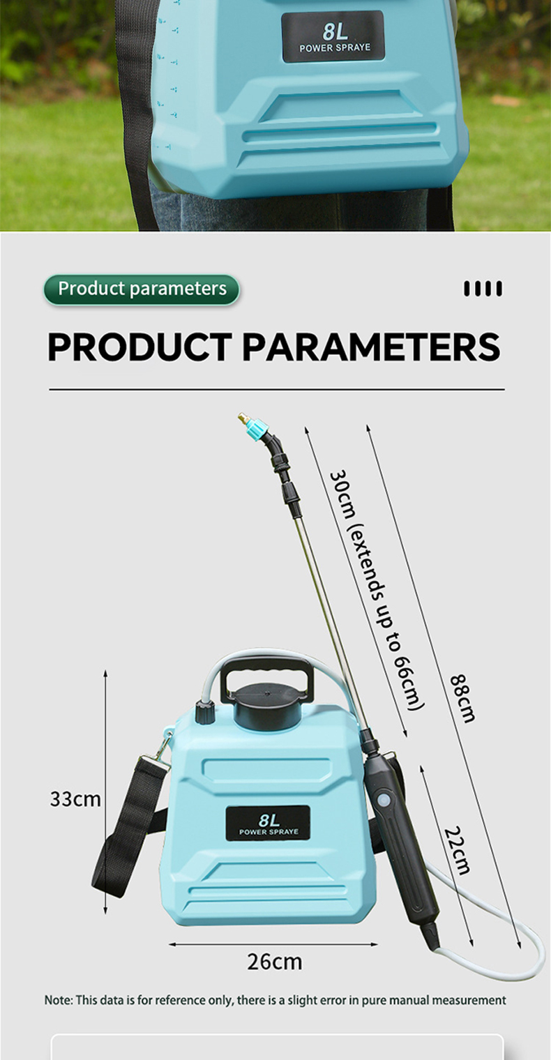 Electric Sprayer 8L/5L Agriculture Sprayer Rechargeable Garden Plant ...