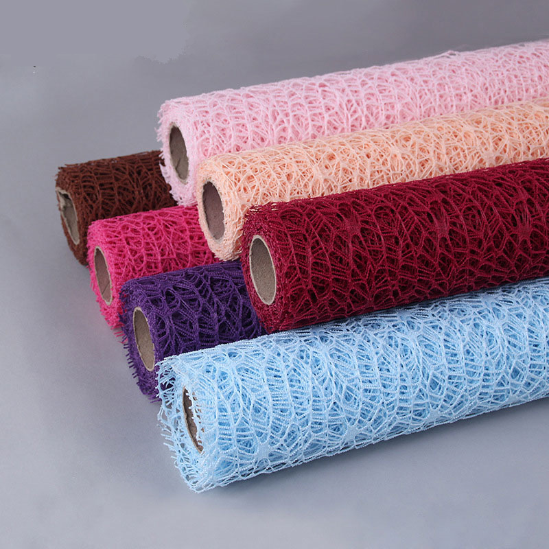 50cm*5Y Mother's Day Flower Wrapping Paper 1 Roll Gauze Bouquet ...