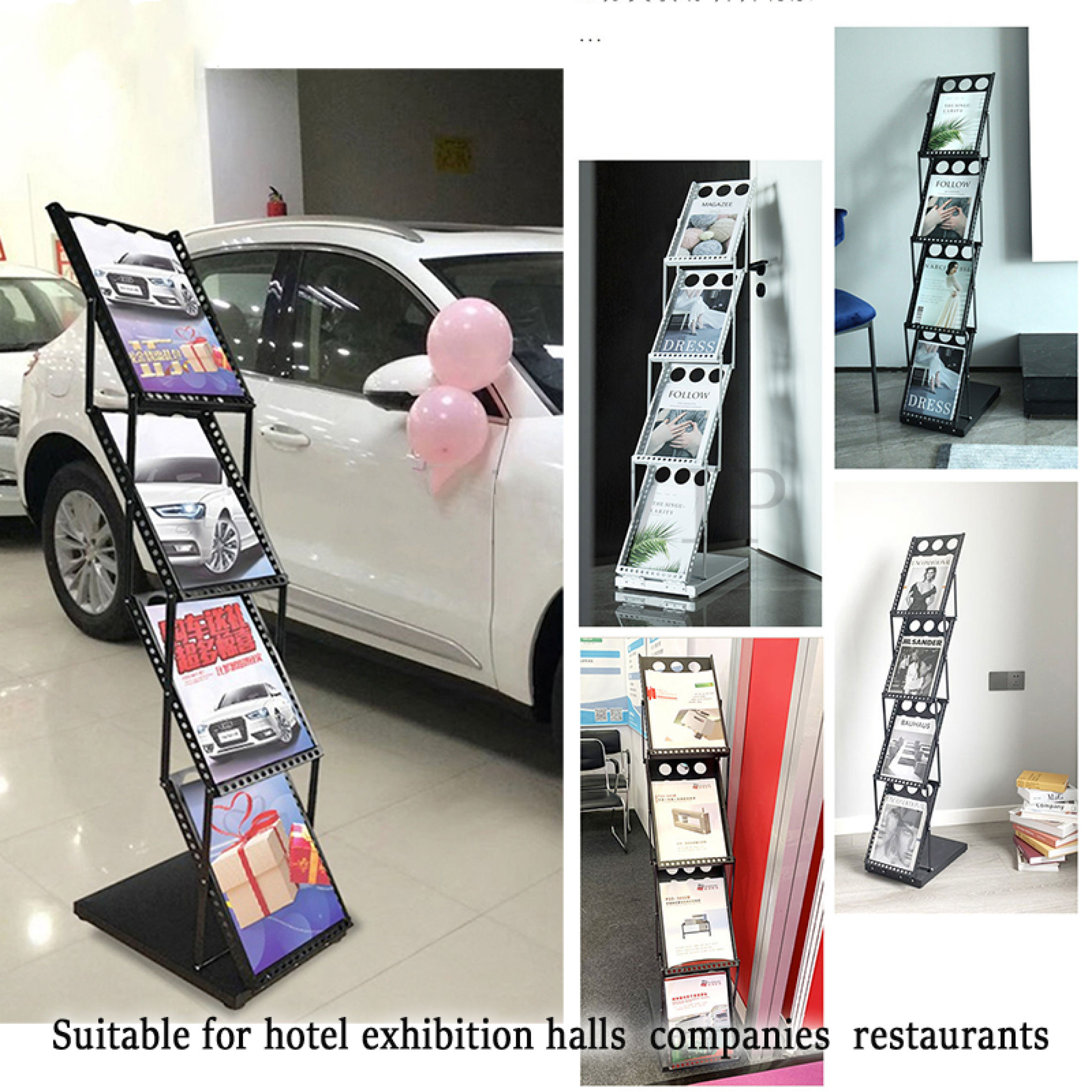 Ferruginous Foldable Brochure Magazine Data Rack A4 Exhibition Flyers ...