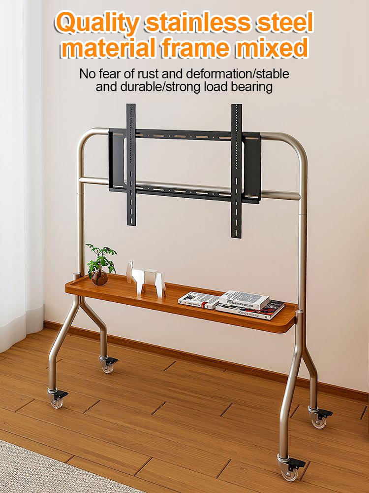 Removable vertical TV stand Floor stainless steel TV bracket wall ...