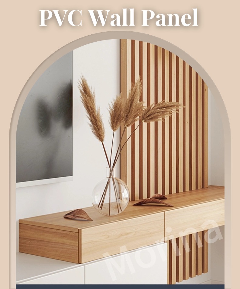 20PCS PVC Wall Panel Solid Wood Board Wallpaper Fluted Wall Panel ...