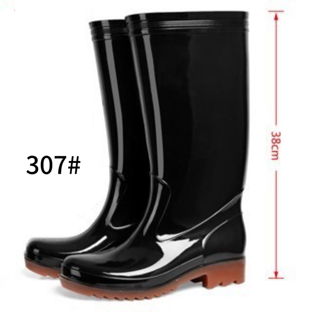 high cut rain bota simple plain rain flood boots for men rubber wear ...