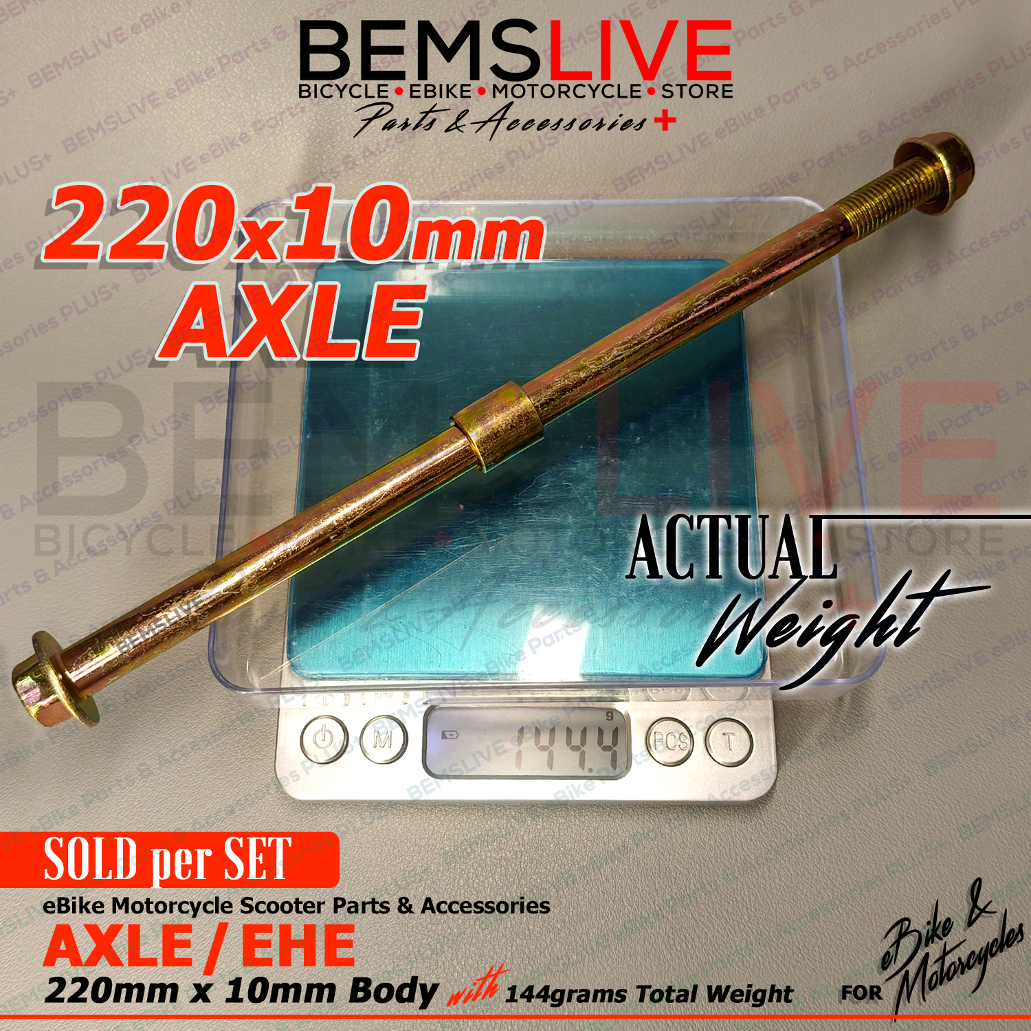 10mm Diameter Axle Shaft Ehe (2 Choices) 203x10mm / 220x10mm for eBike ...