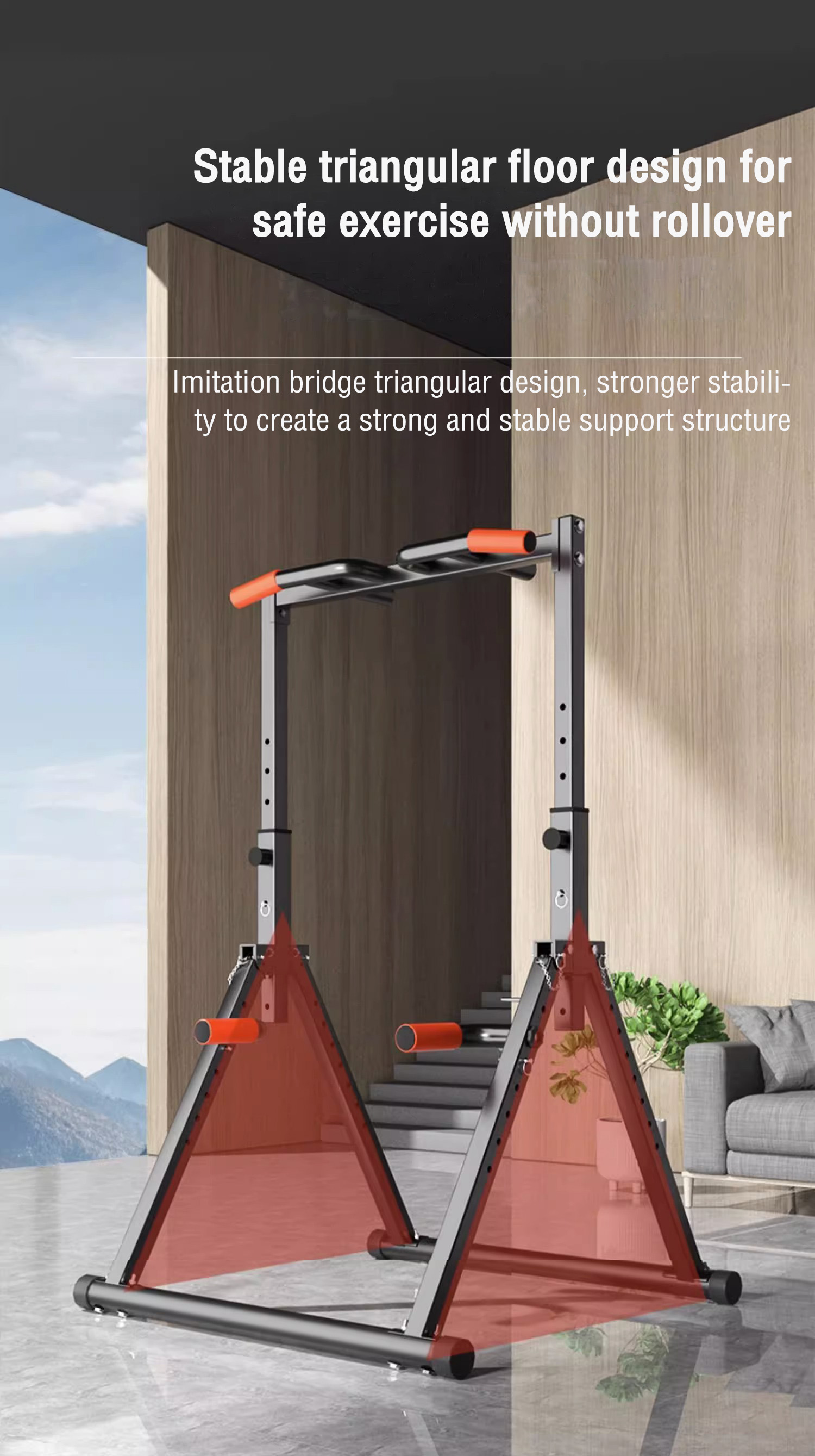 Folding Pull-up bar Indoor horizontal bar Home push-up bar stand Floor ...