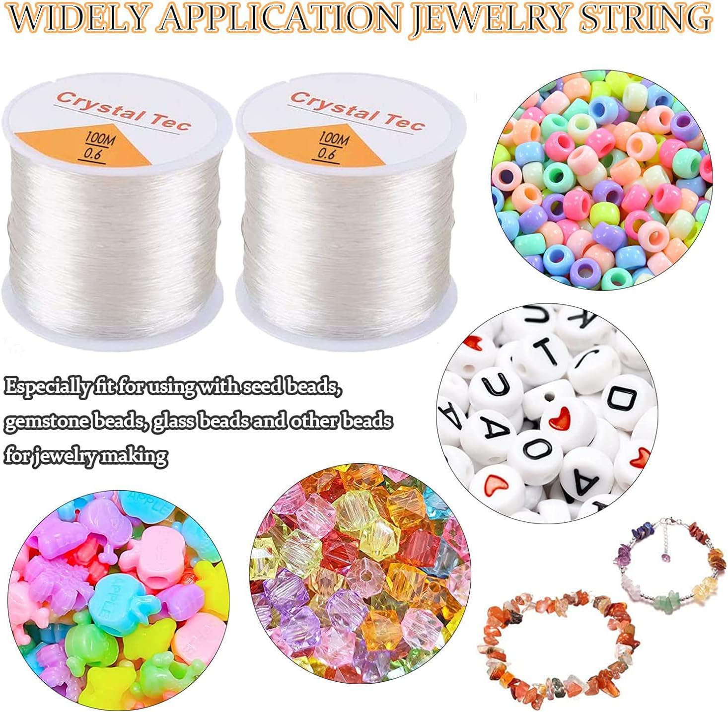 Strong Elastic Crystal Beading Thread Cord Jewelry Making Necklace ...