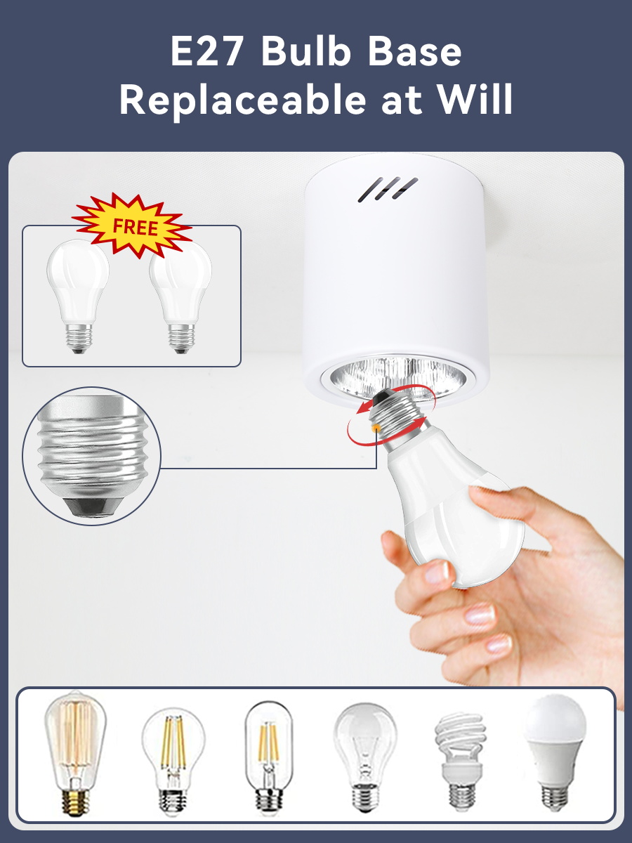 LED Downlight Surface Mounted Pin Light Ceiling Lights Replaceable E27 ...