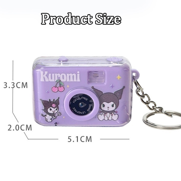 Cute Kuromi Cinnamoroll Luminous Camera Pendant Keychains Sanrio ...