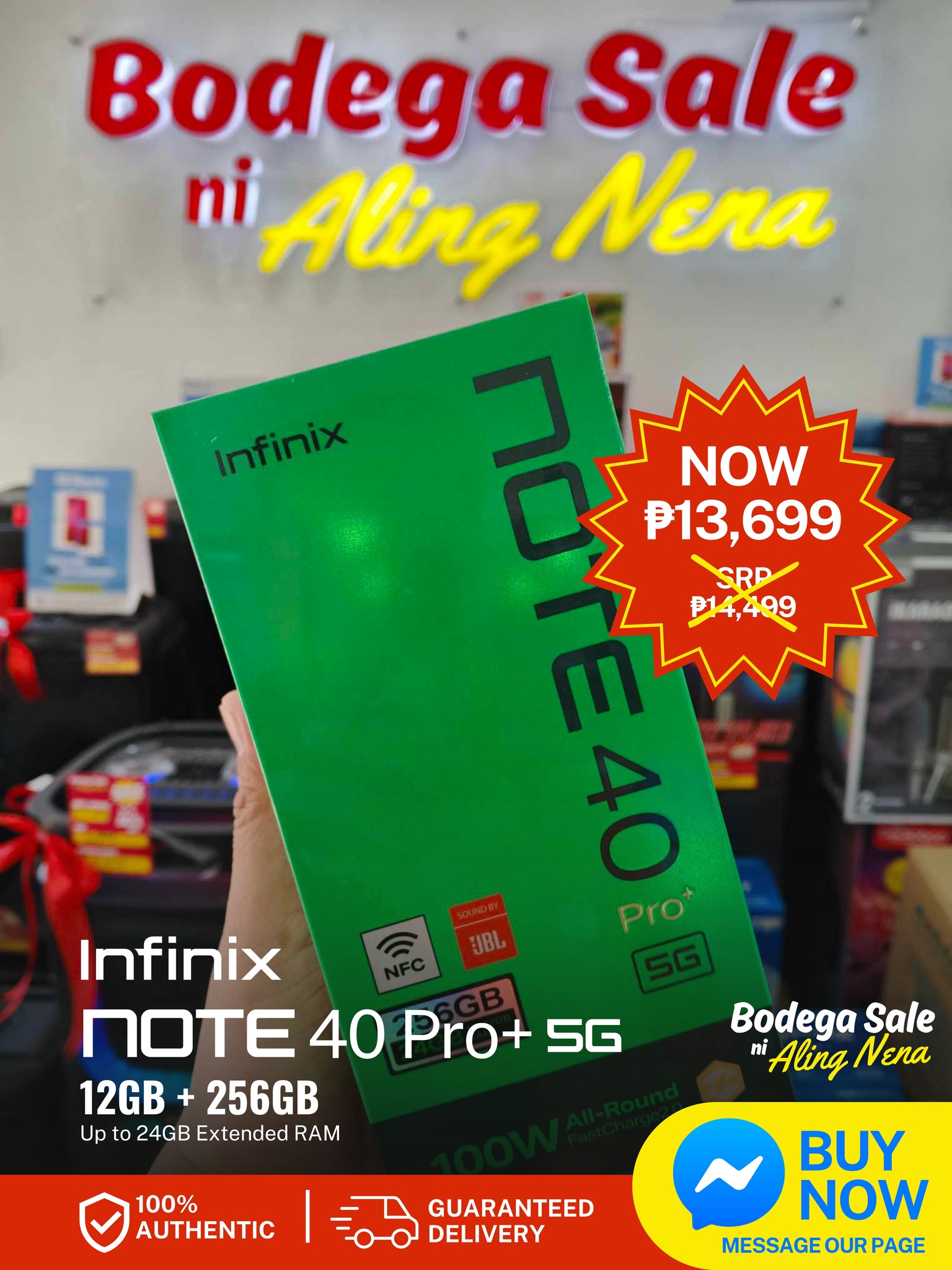 Infinix Note 40 Pro+ (12GB+512GB) MediaTek Dimensity 7020 5G/ 4,600 mah battery (TYP) 100W ...