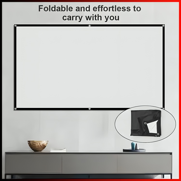 4K HD Projector Screen Wall-Mounted Projector Office School Home ...