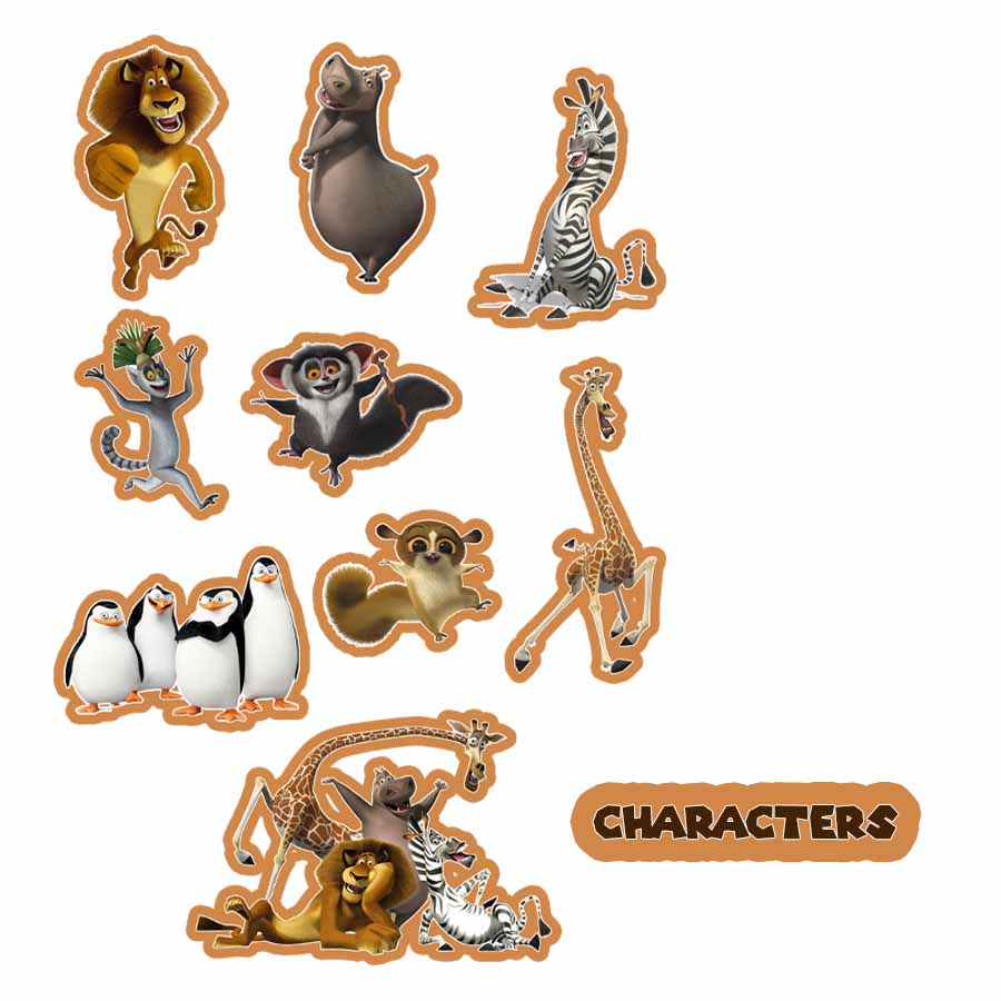 Customized MADAGASCAR Cake topper | Shopee Philippines