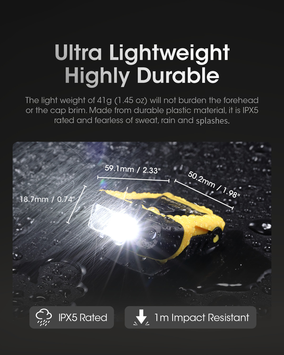 Nitecore NU11 Cap Light - Clip On - Intelligent IR Sensor - 150 Lumens ...