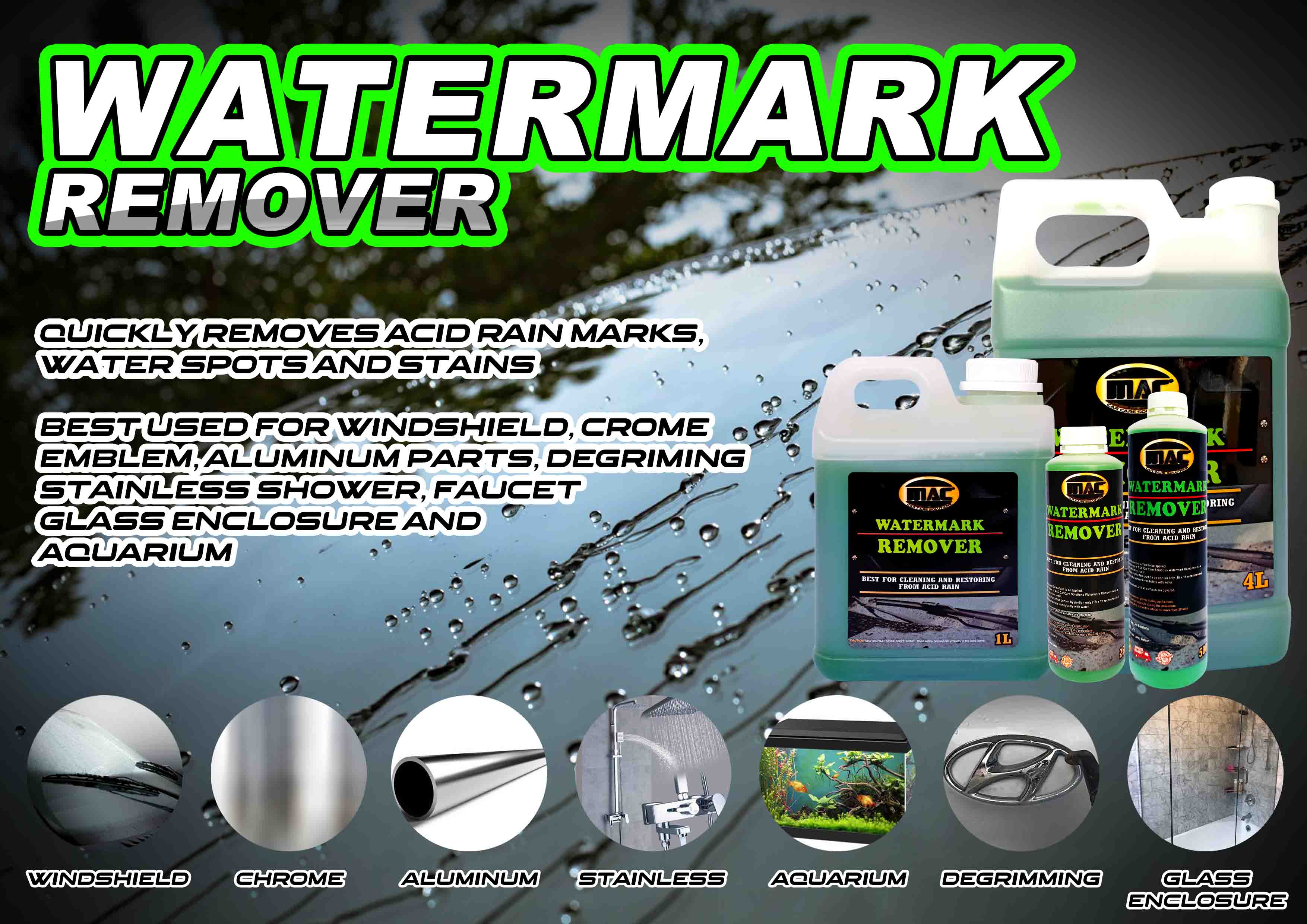 WiiZE Car Watermark Remover Removes Hard Water Spots & Stains from ...