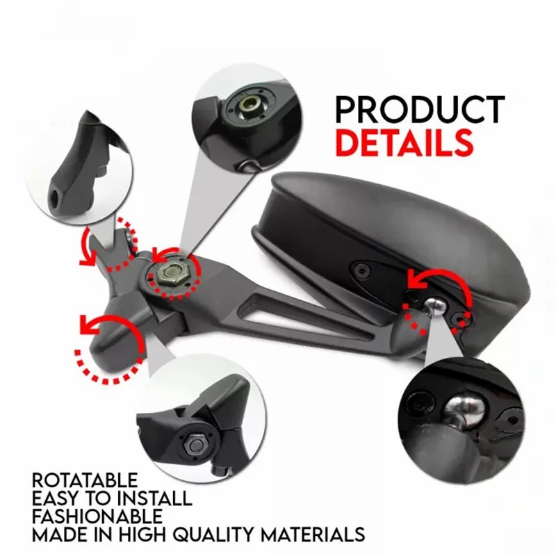 Motorcycle Side Mirror Street King Anti-glare Street King Adjustable ...