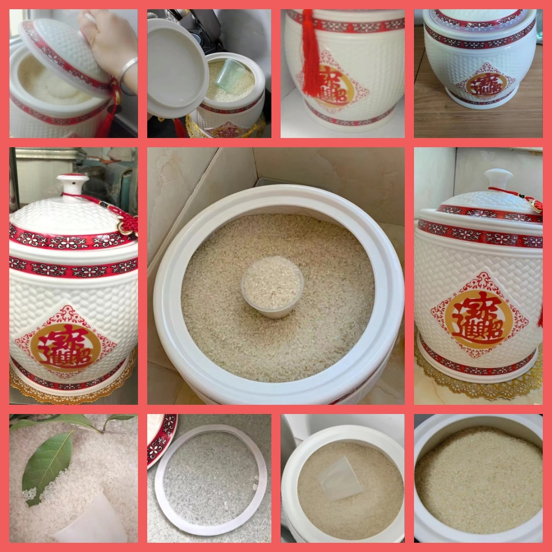 【PH stock】Ceramic Rice Storage Rice Vase Porcelain Rice Container Rice ...