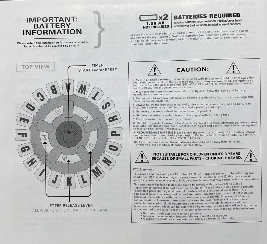 TAPPLE Word Game Fast-Paced Family Board Game Spelling Word Kids ...