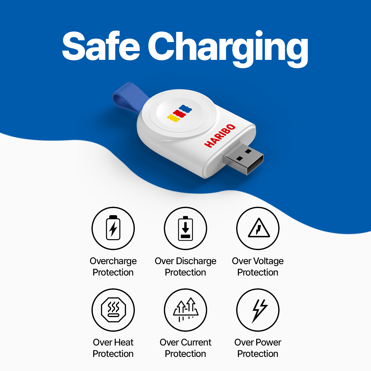 Haribo Magnetic Wireless Smart Watch Charger Fast Charging Cute ...