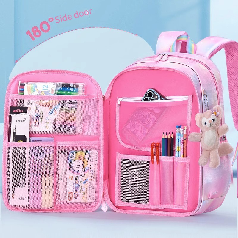 (Girls' version) - Large capacity primary school children's backpack ...