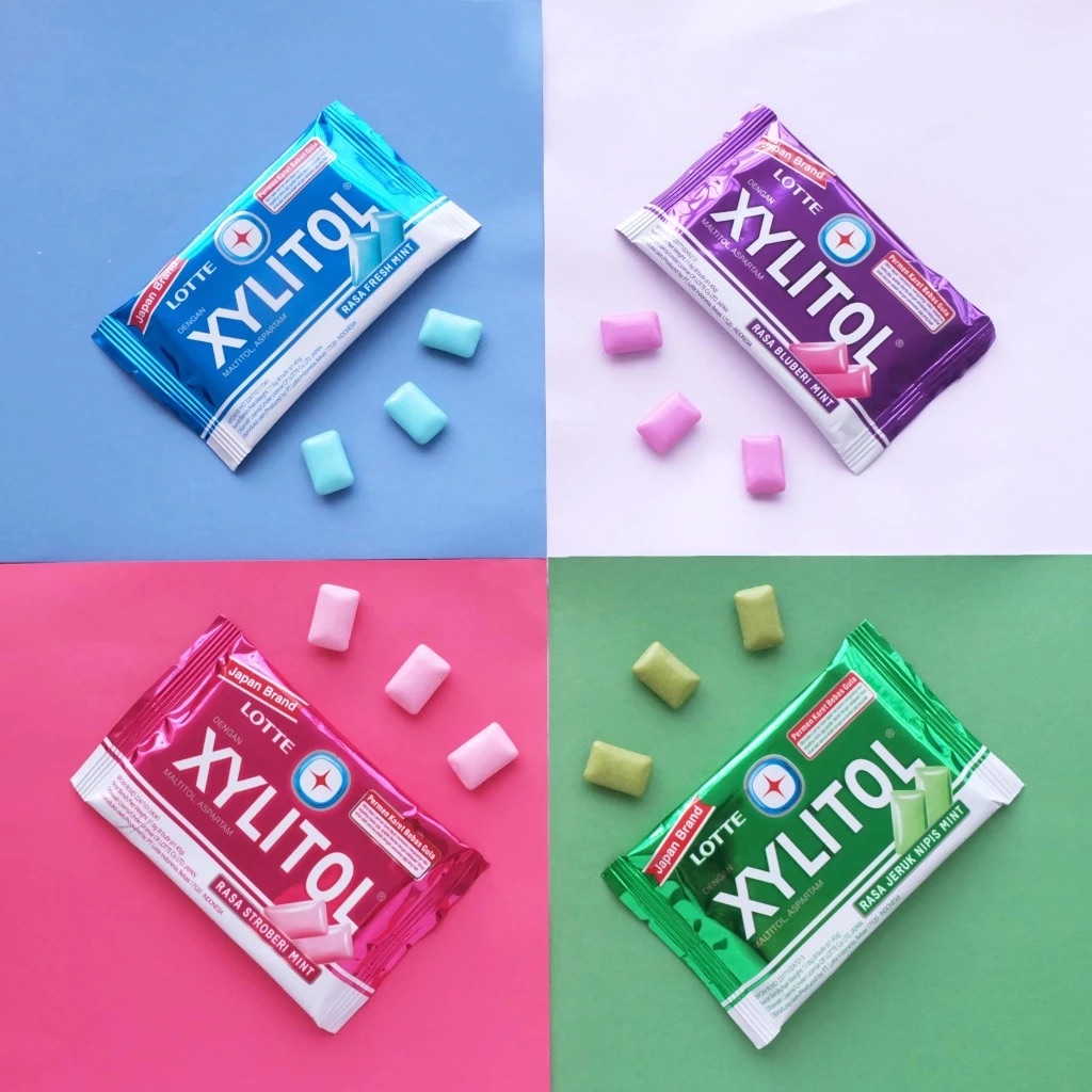 Lotte Xylitol Blister Pack Chewing Gum (Lime Mint Flavor) Sugar Free ...
