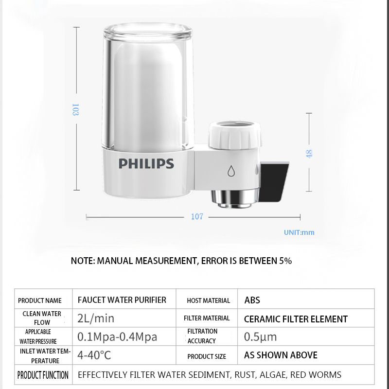 Philips Faucet Filter Purifier Water Filter for Drinking Home Filter ...