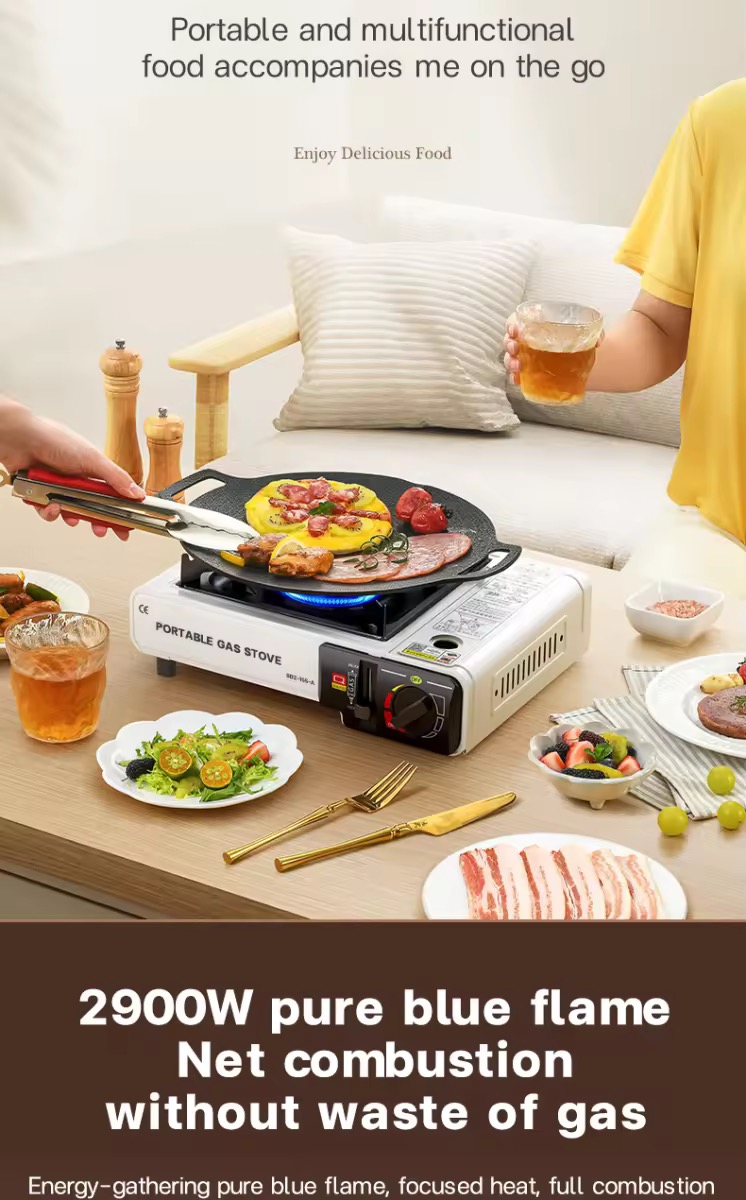 Portable gas stove 2 in 1 butane gas 4pcs stove camping gas stove ...