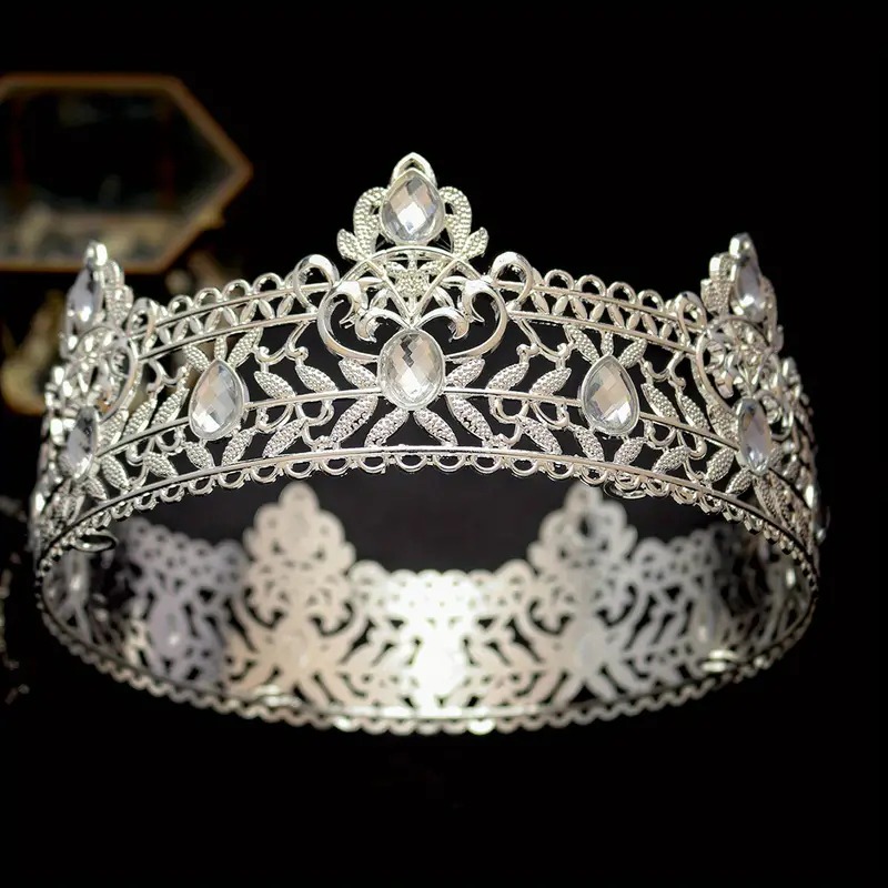 Metal Male Unisex Crown Retro Royal Full King Crown Round Crown for Men ...