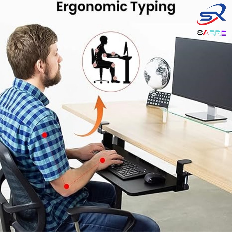 Punch-free slide rail keyboard rack keyboard tray table extension ...