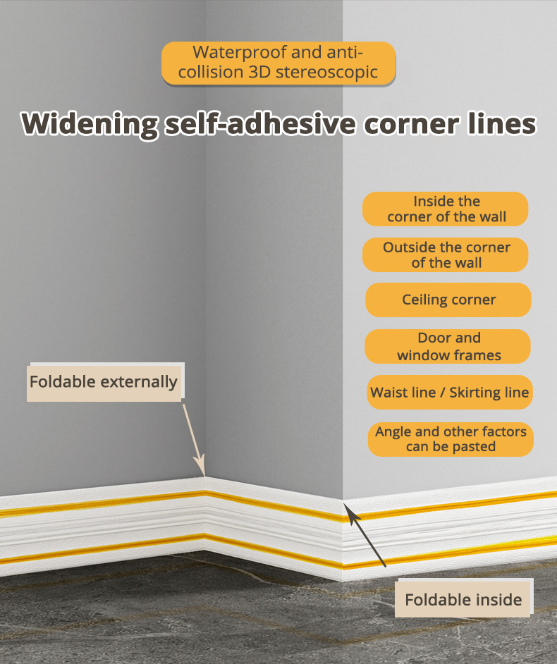 Ceiling Border Edge Border Lines for Wall Self-Adhesive Room Wall ...